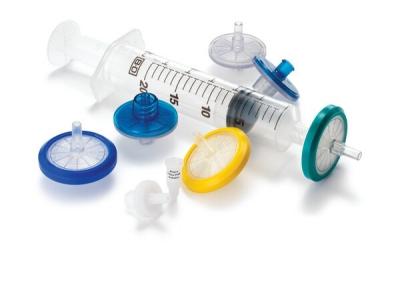 China 33mm PES Laboratory Syringe Filter 0.22μm Pore Size for HPLC Sample Preparation with 87psi Pressure Rating for sale