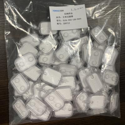 China 1.2μm Ultrasonically Welded Inline IV Filter with PES Membrane and ABS Housing - 0.22μm to 5μm Pore Sizes for sale