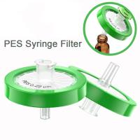 China HPLC Certified Disposable PES Syringe Filters 13mm 25mm 33mm with 0.22µm 0.45µm Pore Sizes for sale