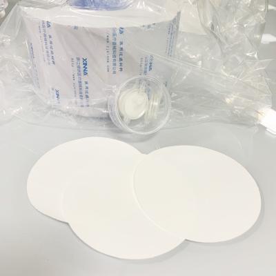 China Glass Fiber Membrane Disc Filter - 90°C Temperature Resistance, 0.22-1.2μm Pore Size, 13-110mm Diameter Options for sale