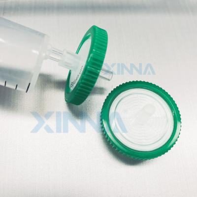 China 33mm PES Syringe Filter with Luer Slip Connection 0.2μm to 5.0μm Pore Size for Laboratory Filtration for sale