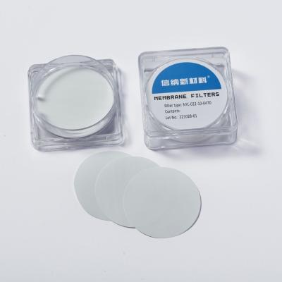 China Nylon Membrane Disc Filters 0.22μm Pore Size with 9.9 mL/min·cm² Flow Rate and 50 psi Bubble Point for sale