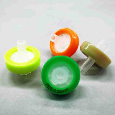China Φ13mm PES Syringe Filter 0.45μm Pore Size ABS Housing Luer Slip Disposable for sale