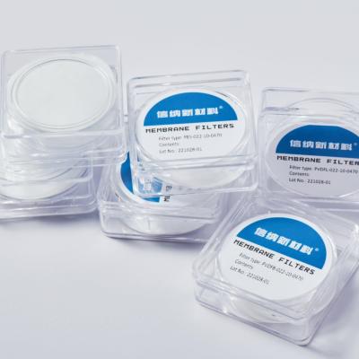China 0.22 μm 47mm Hydrophilic PVDF Membrane Filter Disc for Biomedical Research with High Flow Rates and Low Protein Binding for sale