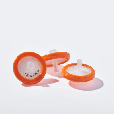 China Hydrophilic PVDF Syringe Filter 0.22μm 25mm for Laboratory Sample Filtration for sale
