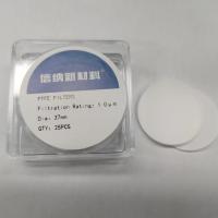 China 1.0μm Hydrophilic PTFE Membrane Filter 37MM Diameter for Laboratory Liquid Filtration for sale