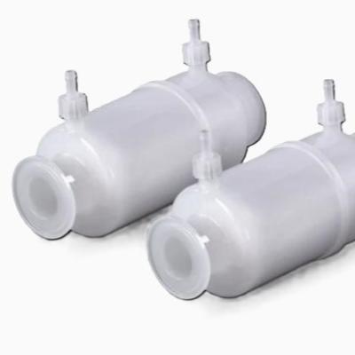 China Hydrophilic PES Disposable Capsule Filter 173mm Length 75mm Diameter with 0.17M² Filtration Area for Industrial Lab Use for sale