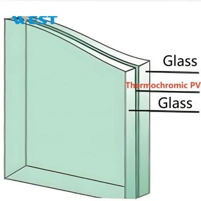 China Thermochromic PVB Glass Interlayer Film 0.38mm-1.52mm with 25°C-28°C Temperature Response for Smart Buildings for sale