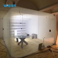 China Dark Gray Smart PDLC Film 395μm Self-Adhesive Dimming Glass with 80% VLT and 5W/m² Power Consumption for sale