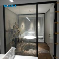 China Dark Gray PDLC Self-Adhesive Smart Dimming Film - 55% Light Transmittance, 5W/m² Power Consumption for sale