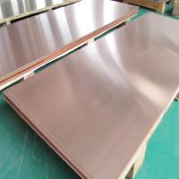 China 195 MPa Ultimate Strength Inexpensive Copper Plate One Ton Minimum Order Hot Rolled Plate 99.99% Copper Sheet for sale