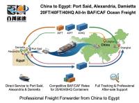 China China To Egypt Port Said Alexandria Damietta 20FT/40FT/40HQ All-In BAF/CAF Ocean Freight for sale