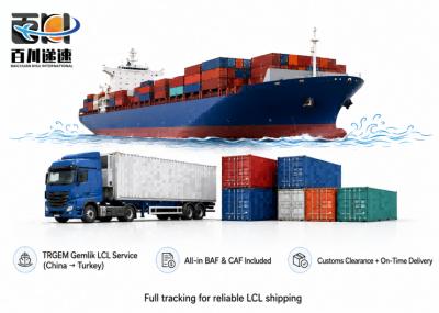 China China to Turkey TRGEM Gemlik Sea Freight LCL Service with All-in BAF / CAF Included for sale