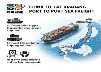 China Direct Route FCL Sea Freight with Real-time Tracking and 24/7 Multilingual Support from China to Lat Krabang for sale