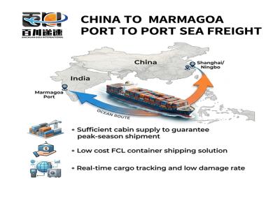 China Direct Ocean Line China to Marmagoa Port Fast Transit FCL  Shipping Agent for sale