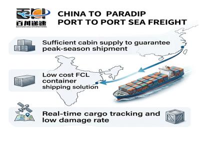 China 20GP/40HQ FCL Sea Freight Directly to Paradip Port in India for sale