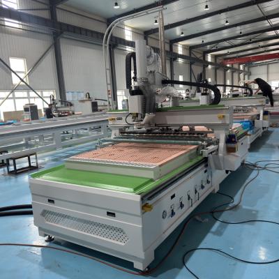 China Fully Automatic 1330 Nesting CNC Router with 12-Tool ATC, 9KW Spindle, Auto Loading/Unloading for sale