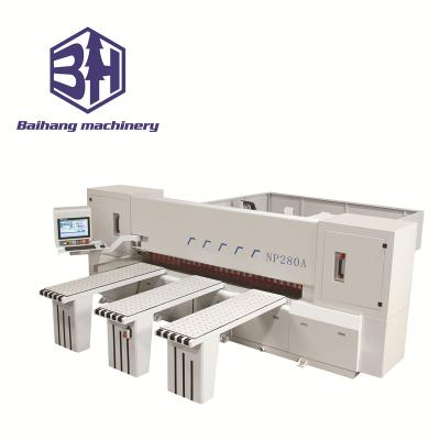 China NP330B Automatic CNC Beam Saw 3300mm Width 100mm Thickness Wood Panel Cutting Machine for sale