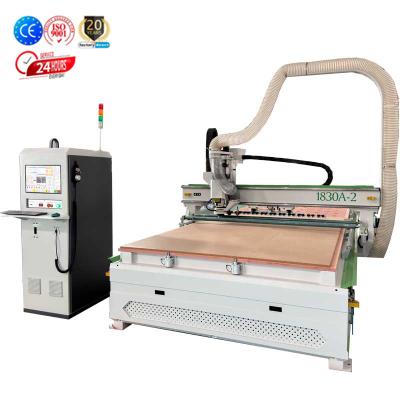 China 1830 Dual Table CNC Nesting Machine 60m/min with 9KW Spindle and 12-Tool ATC for Panel Processing for sale