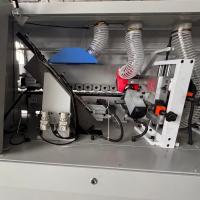 China Compact Edge Banding Machine with PLC Microcomputer Control and Dual-End Trimming for Woodworking for sale