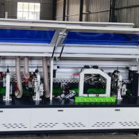 China 10.3kW Auto Edge Bander Machine for MDF PVC Wood - 18-24m/min Speed, 10-60mm Thickness Range for sale
