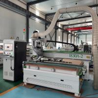 China Dual-Station 12-Tool Linear ATC CNC Nesting Machine with 9kW High-Power Spindle for MDF Board Cutting for sale