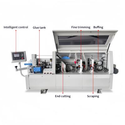 China Automatic Edge Banding Machine 7kW 380V PLC Control for Woodworking 16m/min Feed Speed for sale