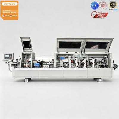 China Full Automatic Edge Banding Machine 13.5kW 18-24m/min for 50x70mm Minimum Board Size for sale