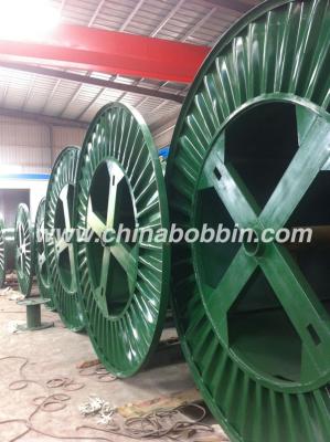 China Pressed steel bobbin cable spool for steel wire cable copper corrugated bobbin cable steel for sale