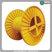 China Large size reel with flanges obtained from corrugated plate knocked-down spools for sale