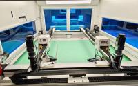 China Digital Leather Printing Machine Dual Head 1200x900mm with 8 Cartridges for Shoe Upper Marking for sale