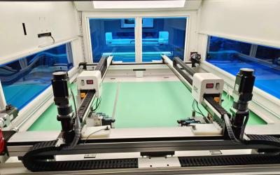 China Digital Leather Printing Machine Dual Head 1200x900mm with 8 Cartridges for Shoe Upper Marking for sale