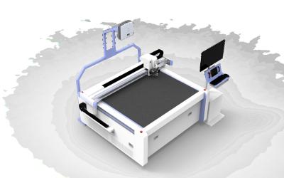 China CNC Leather Fabric Cutting Machine 1600x1600mm with Projector - 1200mm/s Speed for Shoe Industry for sale