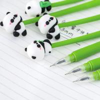 China 0.5mm Cute Panda Creative Gel Ink Pen Student Stationery Silicone Gel Pen for sale