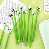 China 0.5mm Cute Panda Creative Gel Ink Pen Student Stationery Silicone Gel Pen for sale