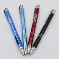 China Portable Smooth Writing Ball Pen 1.0mm Strong Metal Clip Ball Pen Customized Logo for sale
