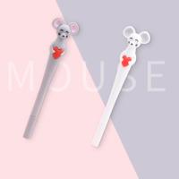 China Creative Cartoon Little Mouse Silicone Gel Pen 0.5mm Needle Tube Neutral Pen for sale