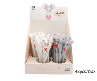 China Creative Cartoon Little Mouse Silicone Gel Pen 0.5mm Needle Tube Neutral Pen for sale