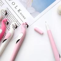 China Flamingo Shaped 0.5mm Plastic Gel Pen Advertising Gifts Neutral Pen Small Prizes for sale