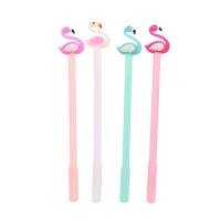 China Silicone Head Flamingo Creative Gel Ink Pen 0.5mm Cute Neutral Pen For School Office for sale