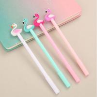China Silicone Head Flamingo Creative Gel Ink Pen 0.5mm Cute Neutral Pen For School Office for sale