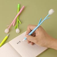 China 0.5mm Creative Silicon Gift Gel Pen Sun Color Changing Tulip Shape Neutral Pen for sale