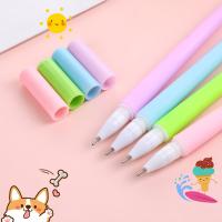 China Colorful Soft Rubber Creative Gel Ink Pen 0.5mm Color Changing Rose Shape Neutral Pen for sale