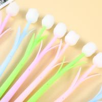 China Colorful Soft Rubber Creative Gel Ink Pen 0.5mm Color Changing Rose Shape Neutral Pen for sale