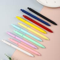 China Minimalist Office Creative Gel Ink Pen Macaron Press Pen Sweet Colors Gift Gel Pen for sale
