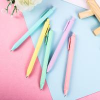 China Minimalist Office Creative Gel Ink Pen Macaron Press Pen Sweet Colors Gift Gel Pen for sale