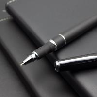 China Black Business Roller Ball Pen 0.5mm Neutral Pen Metal Signature Pen for sale
