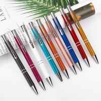 China Portable Smooth Writing Ball Pen 1.0mm Strong Metal Clip Ball Pen Customized Logo for sale