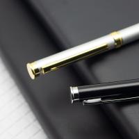 China Advertising Hotel Metal Ballpoint Pen Twist Slender Ball Pen With Custom Logo for sale