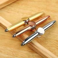 China Metal 3 In 1 Ballpoint Pen Multifunction LED Fidget Spinner Finger Gyro Rotating for sale